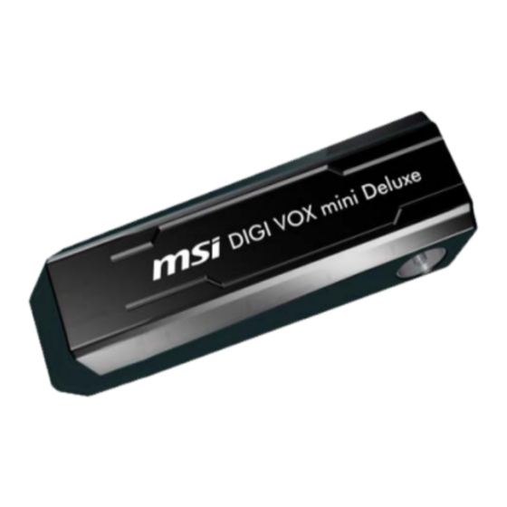 MSI DIGI VOX MINI QUICK INSTALLATION MANUAL Pdf Download | ManualsLib