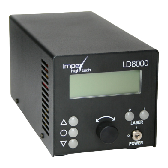 IMPEX LD8000 USER MANUAL Pdf Download | ManualsLib
