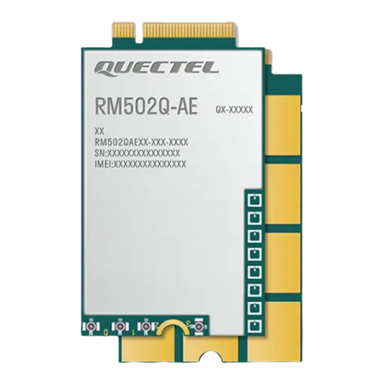 QUECTEL RM500Q-AE MANUAL Pdf Download | ManualsLib