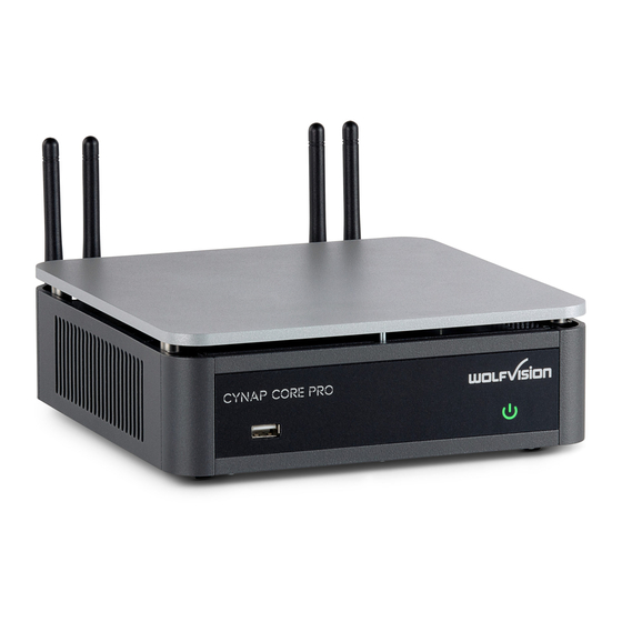 WOLFVISION CYNAP CORE PRO QUICK START MANUAL Pdf Download | ManualsLib