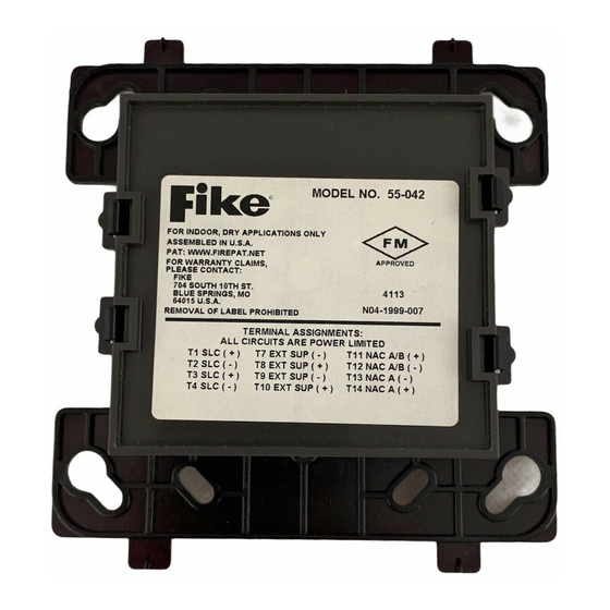FIKE 55-042 INSTALLATION AND MAINTENANCE INSTRUCTIONS Pdf Download ...