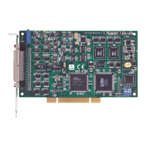 ADVANTECH PCI-1742U STARTUP MANUAL Pdf Download | ManualsLib