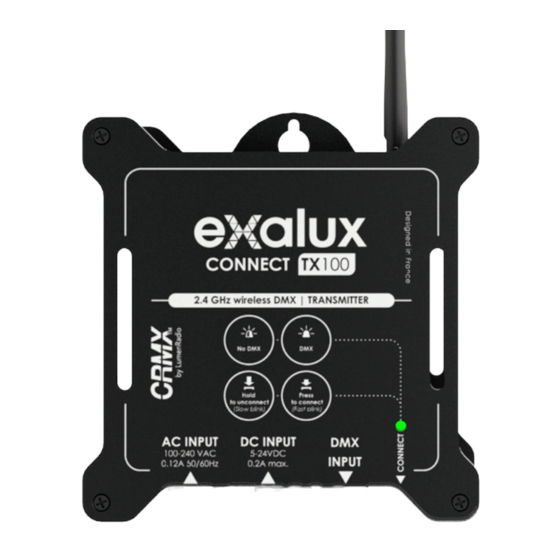 EXALUX CONNECT TX100 MANUAL Pdf Download | ManualsLib