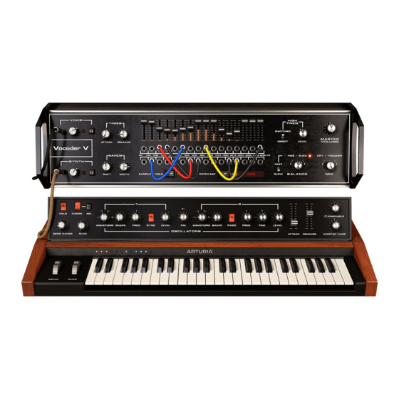 ARTURIA VOCODER V USER MANUAL Pdf Download | ManualsLib
