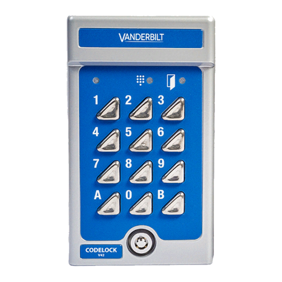 VANDERBILT CODELOCK V42 TECHNICAL MANUAL Pdf Download | ManualsLib