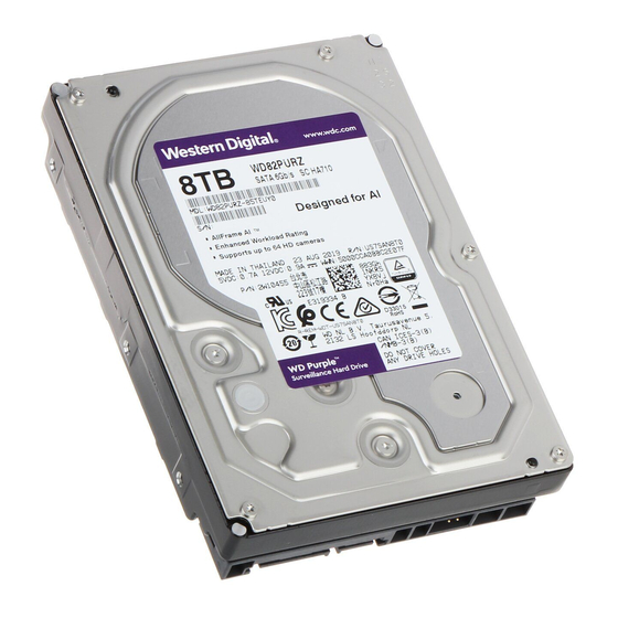 WESTERN DIGITAL HDD-WD82PURZ USER MANUAL Pdf Download | ManualsLib