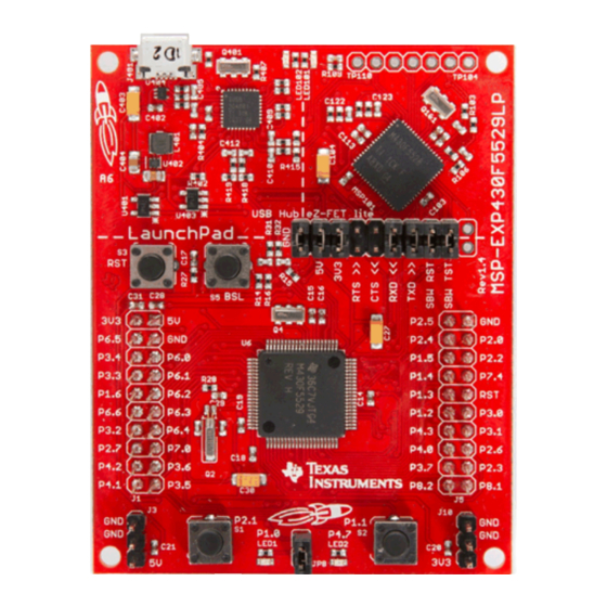 TEXAS INSTRUMENTS LAUNCHPAD MSP-EXP430F5529LP USER MANUAL Pdf Download ...