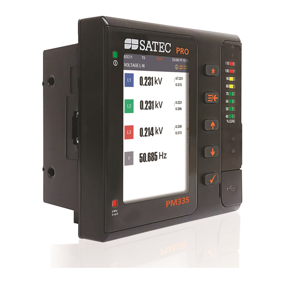 SATEC PRO PM335 QUICK START MANUAL Pdf Download | ManualsLib