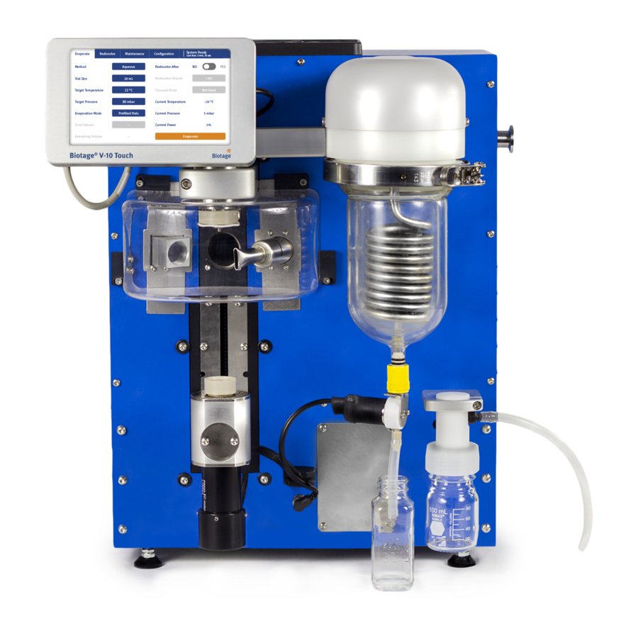 BIOTAGE V-10 TOUCH INSTALLATION AND SAFETY Pdf Download | ManualsLib