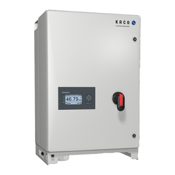 KACO BLUEPLANET 50.0 TL3 M1 WM OD IIGS MANUAL Pdf Download | ManualsLib