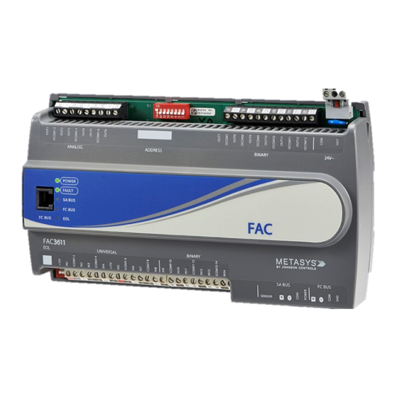 JOHNSON CONTROLS FAC3611 INSTALLATION MANUAL Pdf Download | ManualsLib
