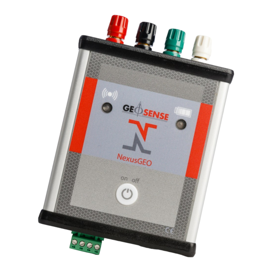 GEOSENSE NEXUSGEO INSTRUCTION MANUAL Pdf Download | ManualsLib