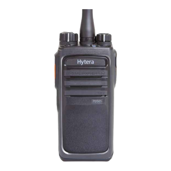 HYTERA PD505 QUICK REFERENCE MANUAL Pdf Download | ManualsLib