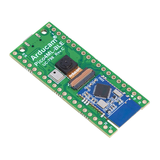 ARDUCAM PICO4ML-BLE TINYML DEV KIT INSTRUCTION MANUAL Pdf Download | ManualsLib
