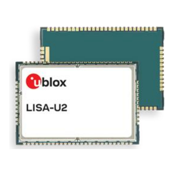 UBLOX LISA-U2 SERIES SYSTEM INTEGRATION MANUAL Pdf Download | ManualsLib