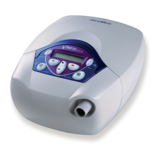 RESMED VPAP III ST-A USER MANUAL Pdf Download | ManualsLib
