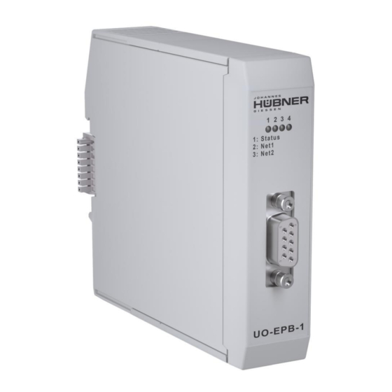 HUBNER U-ONE-LWL OPERATING INSTRUCTIONS MANUAL Pdf Download | ManualsLib