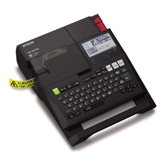 EPSON LABELWORKS PX USER MANUAL Pdf Download | ManualsLib