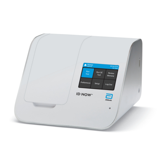 ABBOTT ID NOW INSTRUMENT QUICK START MANUAL Pdf Download | ManualsLib