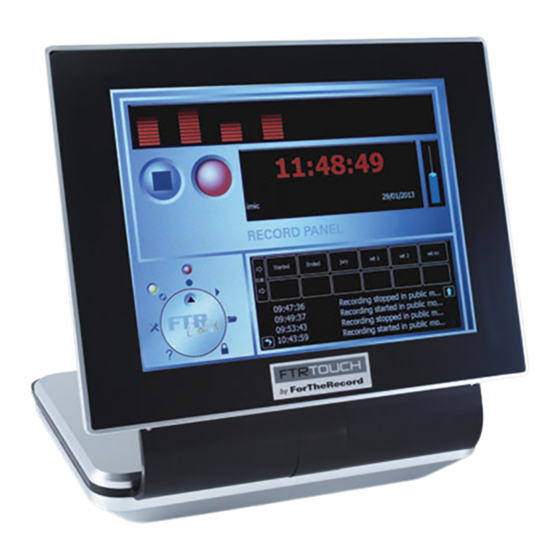 FTR TOUCH QUICK REFERENCE CARD Pdf Download | ManualsLib