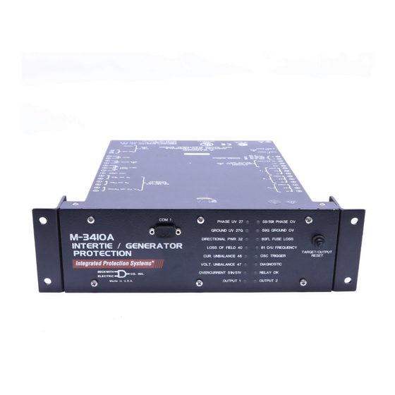 BECKWITH ELECTRIC M-3410A INSTRUCTION BOOK Pdf Download | ManualsLib