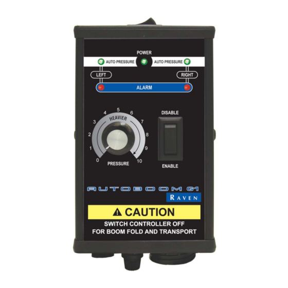 RAVEN PRECISION AUTOBOOM G1 CALIBRATION AND OPERATOR'S MANUAL Pdf ...