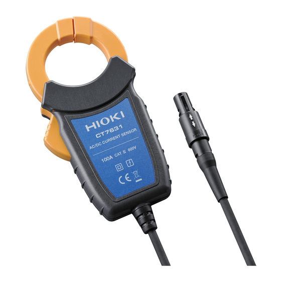 HIOKI CT7631 INSTRUCTION MANUAL Pdf Download | ManualsLib