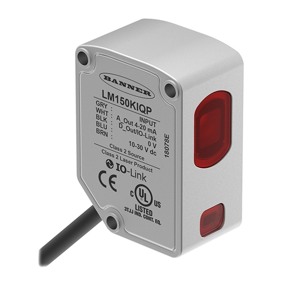 BANNER L-GAGE LM150 SERIES QUICK START MANUAL Pdf Download | ManualsLib