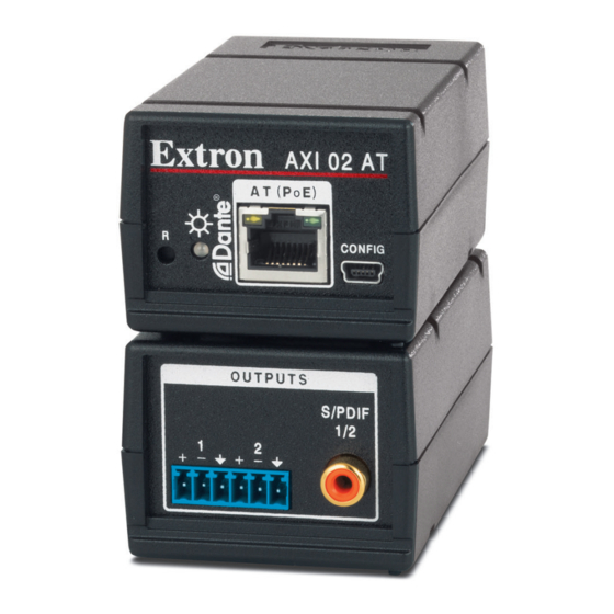 EXTRON ELECTRONICS AXI 02 AT USER MANUAL Pdf Download | ManualsLib