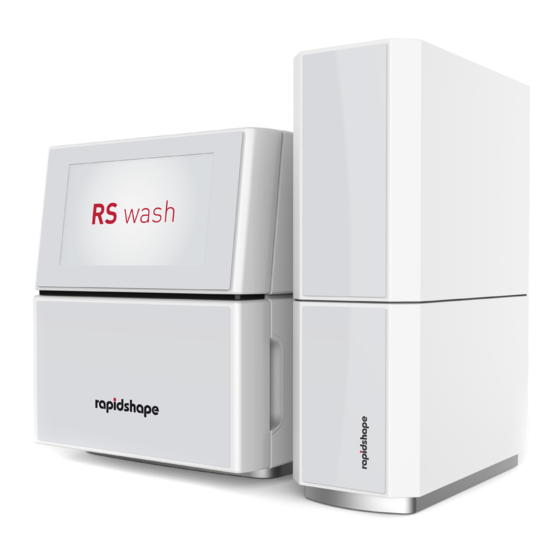 RAPID SHAPE RS WASH QUICK START MANUAL Pdf Download | ManualsLib