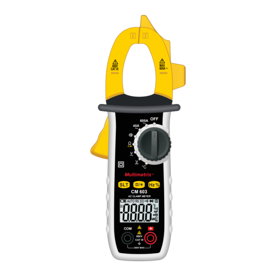 MULTIMETRIX CM603 MANUAL Pdf Download | ManualsLib