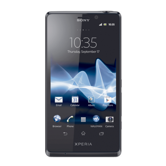 SONY XPERIA T LT30P USER MANUAL Pdf Download | ManualsLib
