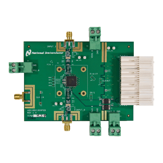 NATIONAL SEMICONDUCTOR ADC16DV160HFEB USER MANUAL Pdf Download | ManualsLib