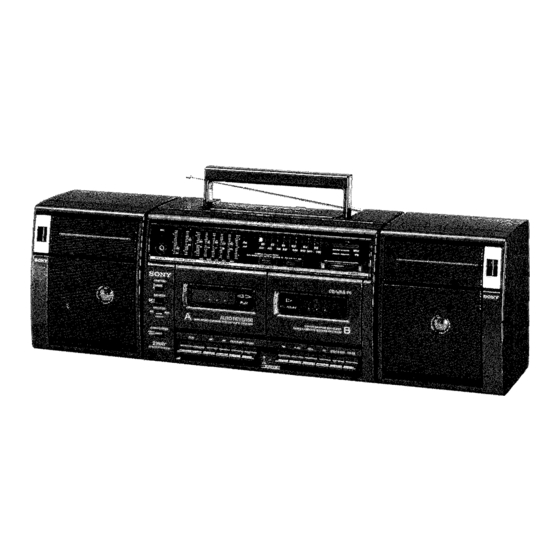 SONY CFS-W450 SERVICE MANUAL Pdf Download | ManualsLib