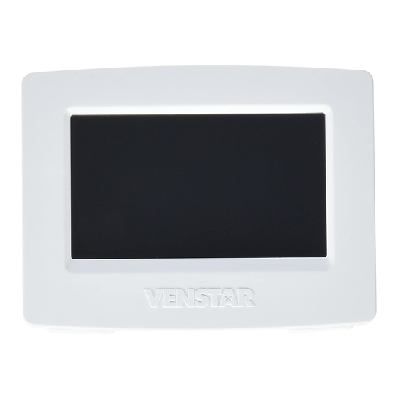VENSTAR COLORTOUCH T8900 OWNER'S MANUAL & INSTALLATION MANUAL Pdf ...