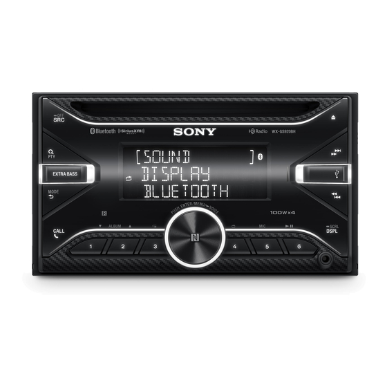 SONY WX-GS920BH OPERATING INSTRUCTIONS MANUAL Pdf Download | ManualsLib