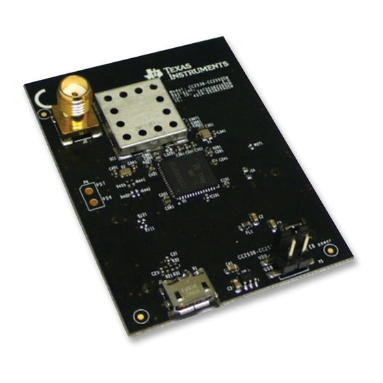 TEXAS INSTRUMENTS CC2538 QUICK START MANUAL Pdf Download | ManualsLib