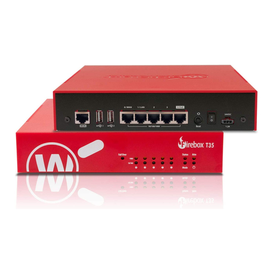 WATCHGUARD FIREBOX T35 QUICK START MANUAL Pdf Download | ManualsLib