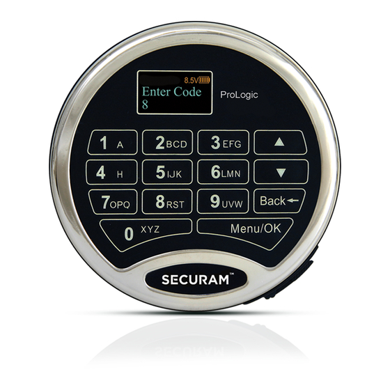 SECURAM PROLOGIC L22 OPERATION INSTRUCTIONS MANUAL Pdf Download | ManualsLib