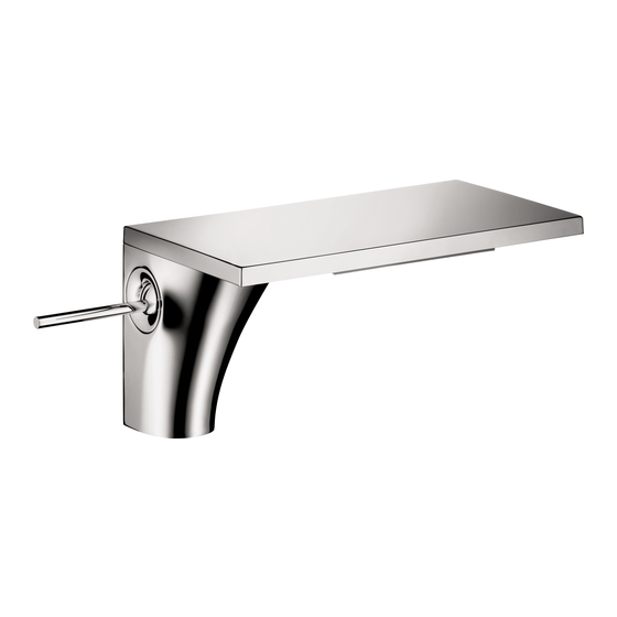 HANS GROHE AXOR MASSAUD 18010001 INSTALLATION/USER INSTRUCTIONS ...
