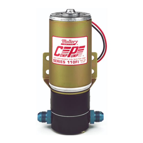 MALLORY COMP PUMP 5110FI INSTALLATION INSTRUCTIONS Pdf Download ...
