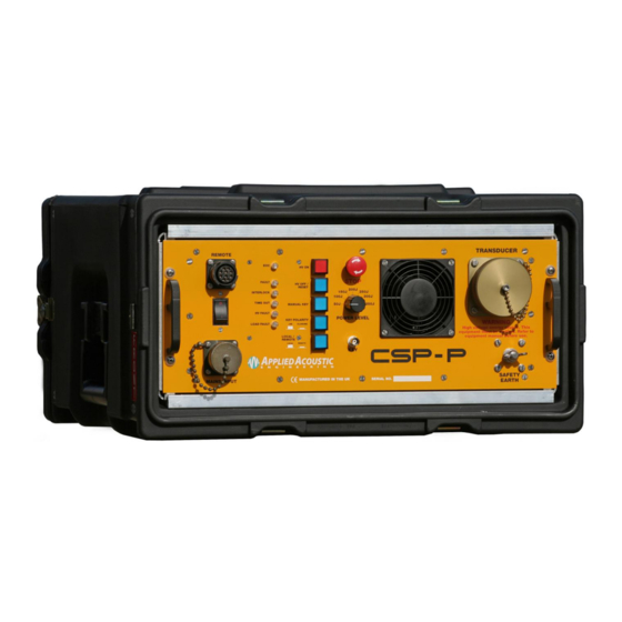 APPLIED ACOUSTICS CSPP OPERATION MANUAL Pdf Download | ManualsLib