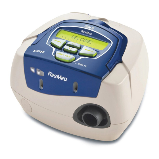 RESMED S8 ELITE II SYSTEM QUICK SETUP MANUAL Pdf Download | ManualsLib