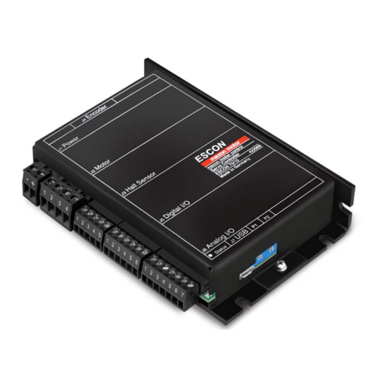 MAXON MOTOR ESCON 70/10 HARDWARE REFERENCE MANUAL Pdf Download | ManualsLib