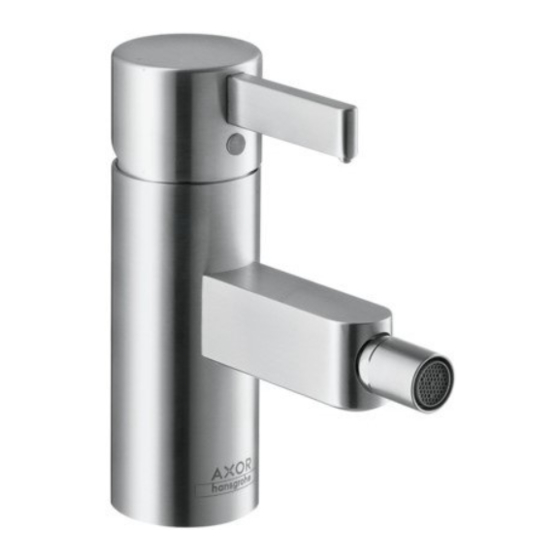 HANS GROHE AXOR STEEL 35202800 INSTRUCTIONS FOR USE/ASSEMBLY ...