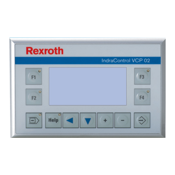 BOSCH REXROTH INDRACONTROL VCP 02.2 PROJECT PLANNING MANUAL Pdf ...