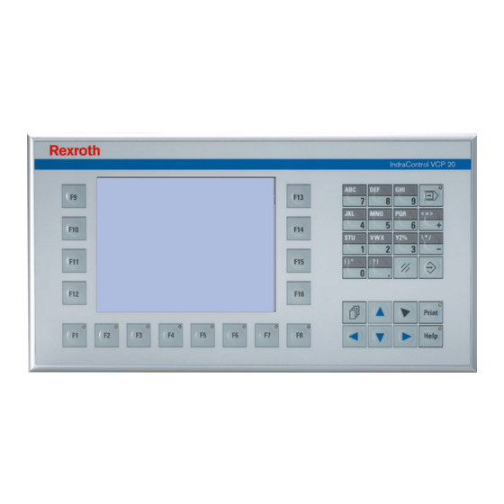 BOSCH REXROTH INDRACONTROL VCP 20.2 PROJECT PLANNING MANUAL Pdf ...