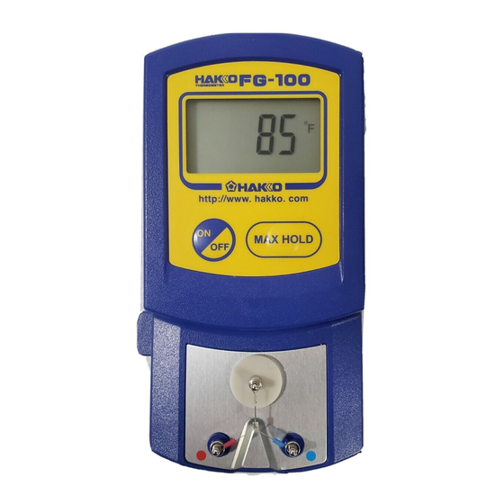 HAKKO ELECTRONICS FG-100 CALIBRATION INSTRUCTIONS Pdf Download | ManualsLib