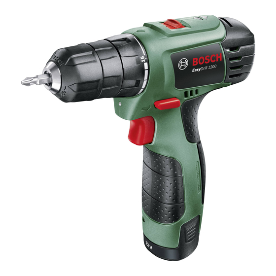 BOSCH EASYDRILL 1200 ORIGINAL INSTRUCTIONS MANUAL Pdf Download | ManualsLib