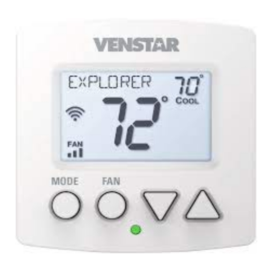 VENSTAR EXPLORER MINI T2100 OWNER'S MANUAL & INSTALLATION INSTRUCTIONS ...